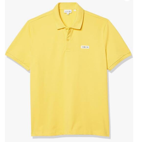 Lacoste | Shirts | Lacoste Mens Short Sleeve Rainbow Block Logo Slim ...